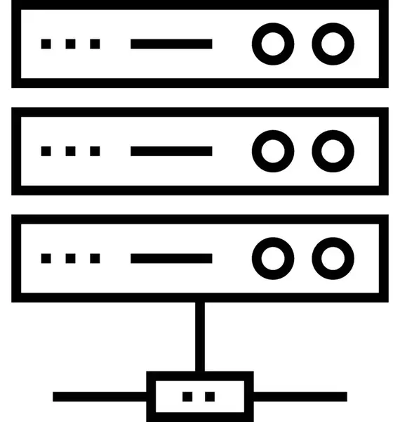 Rack Mount Server Line Vector Icon Stock Vector by ©creativestall 200566534