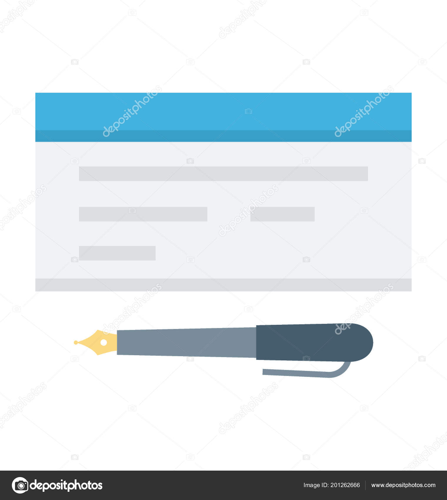 Cheque Colored Vector Icon Stock Vector by ©creativestall 201262666