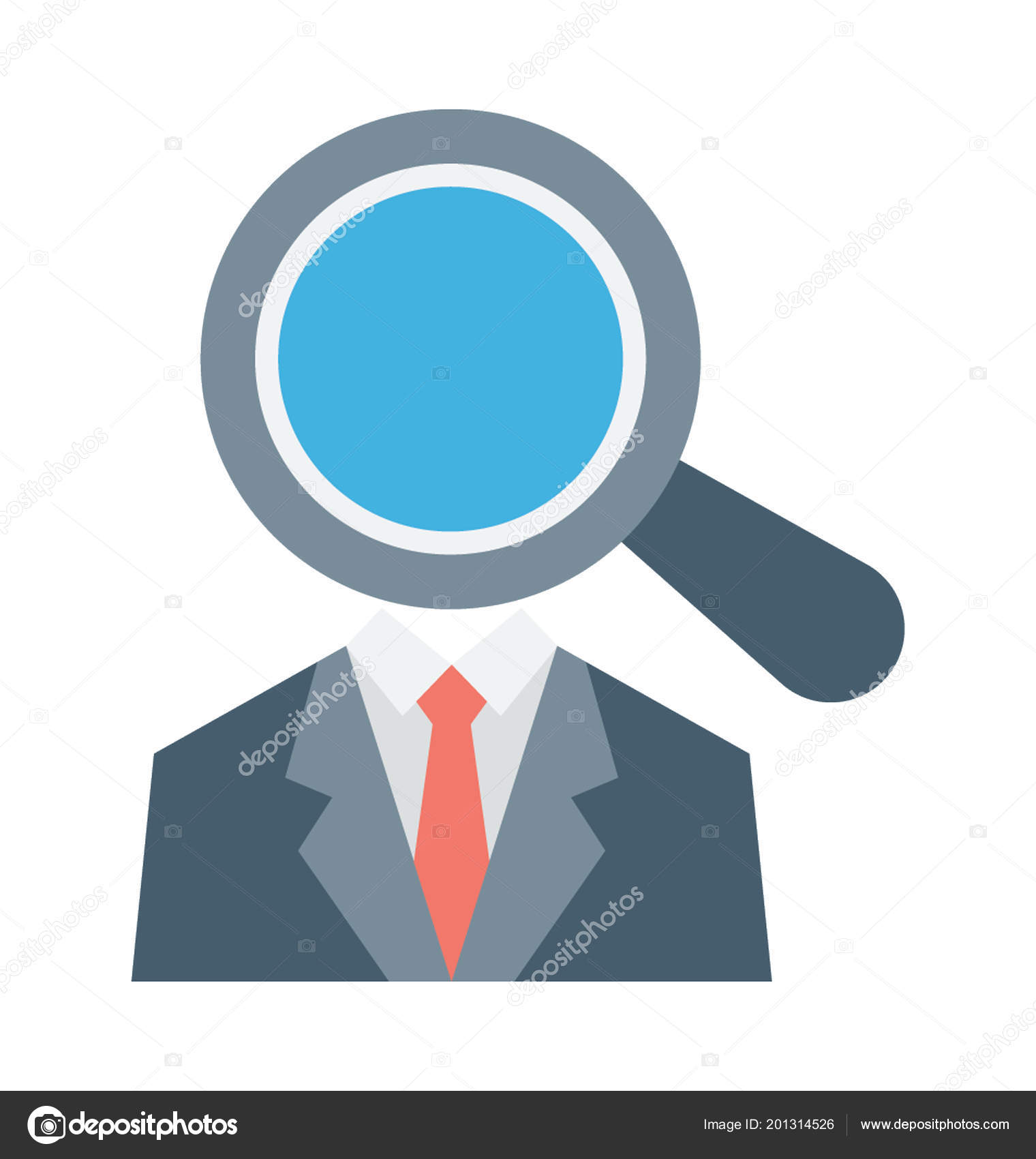 Encontrar Persona Color Vector Icono Vector de stock #201314526 de ...