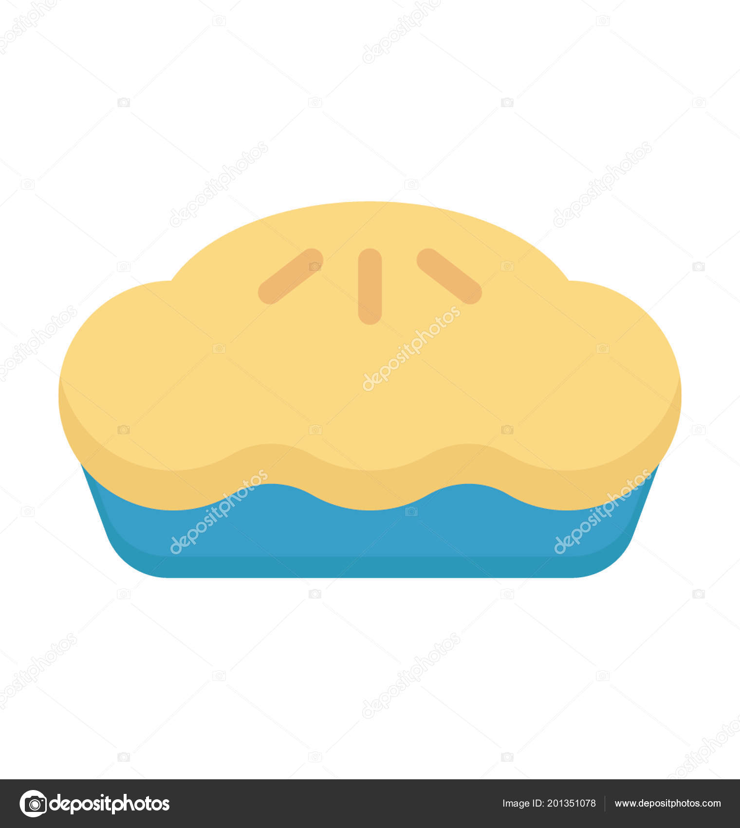 Pie Colored Vector Icon Stock Vector by ©creativestall 201351078