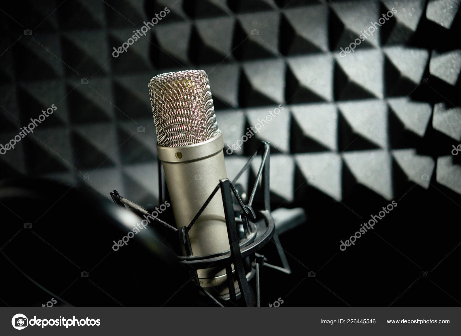 Black Operator Microphone Control Panel Television — Stock Photo ...