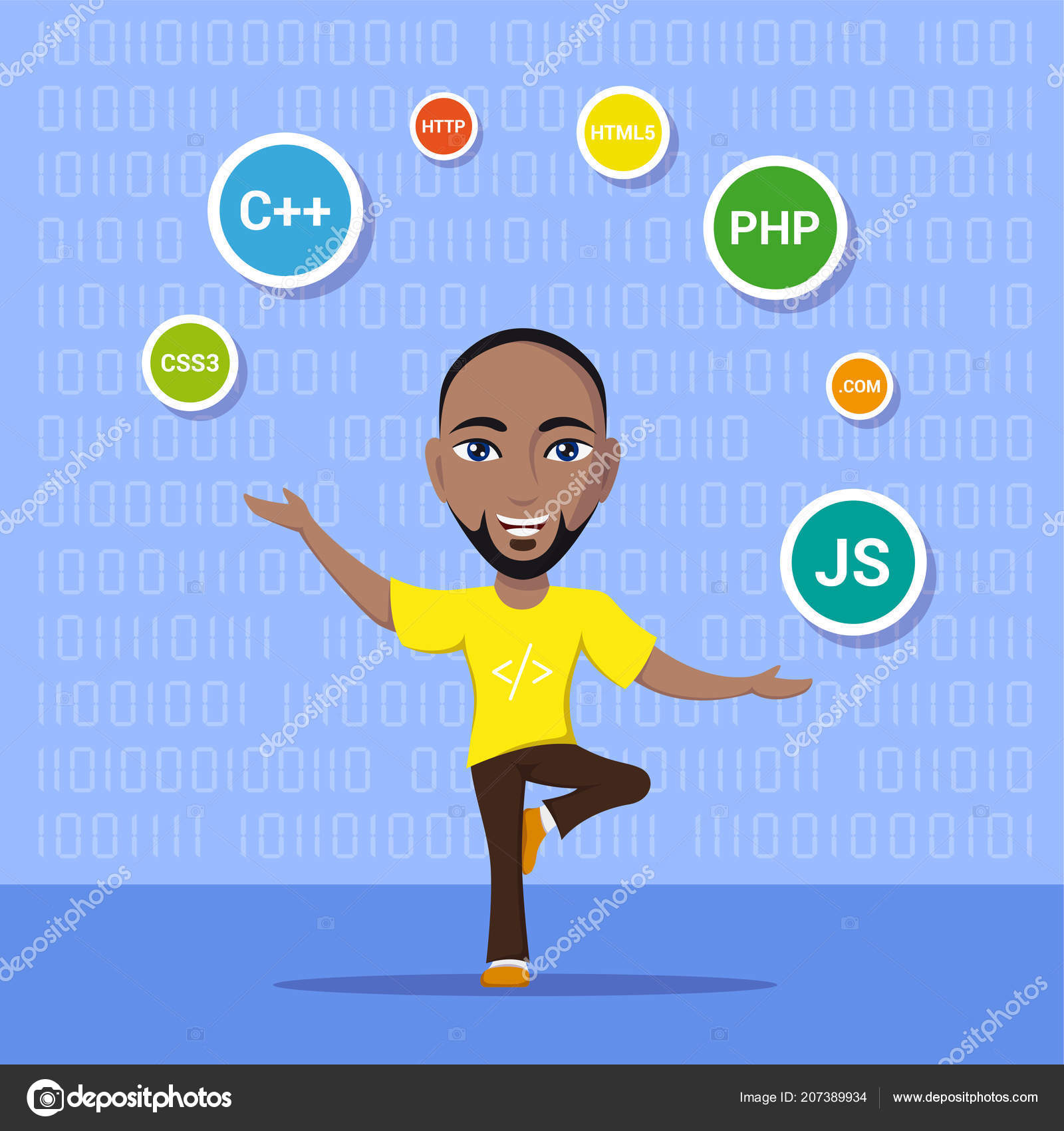 Programmer man character Stock Vector Image by ©Den.the.Grate@gmail.com ...