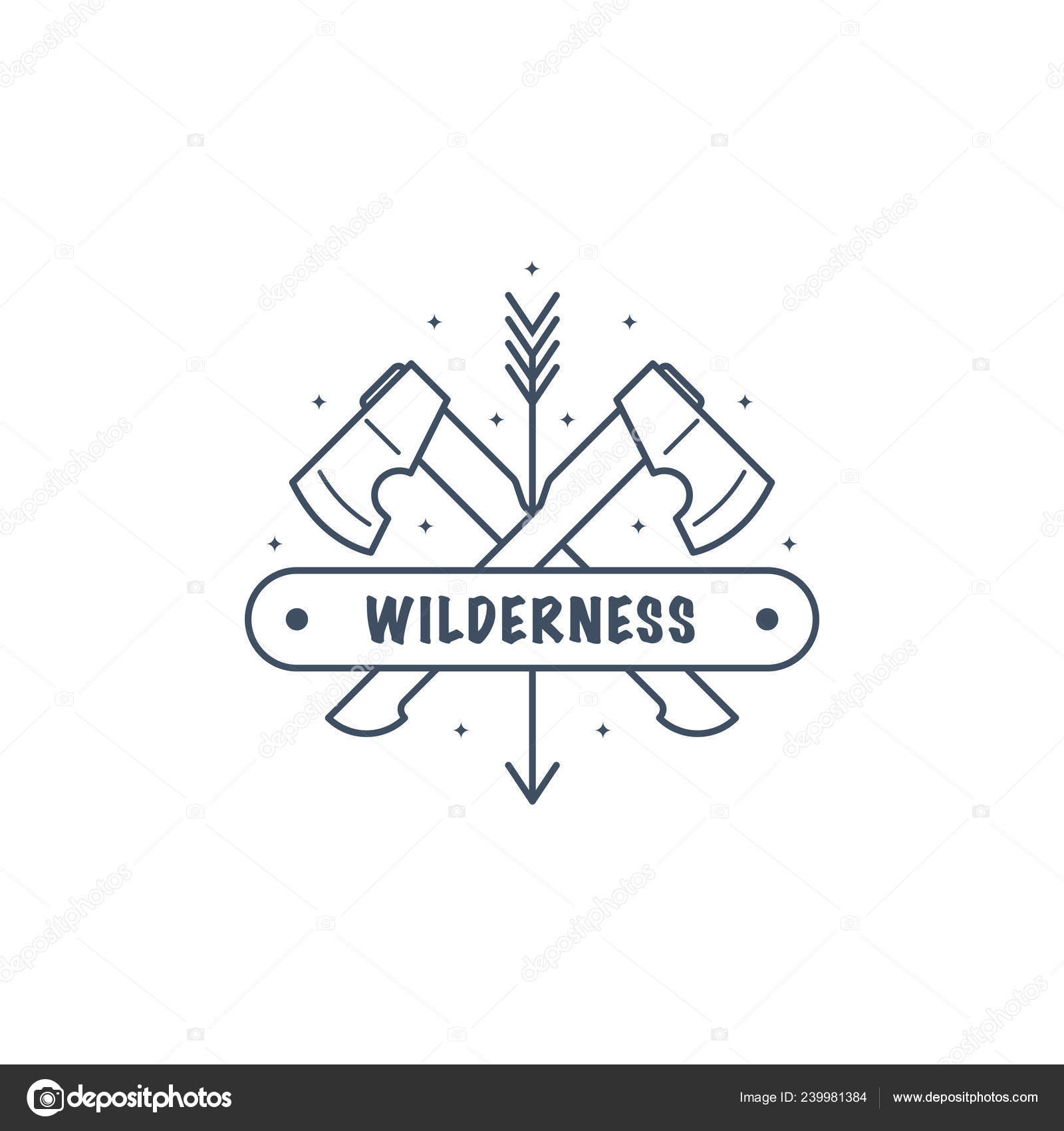 Diseño del logo del campamento Bushcraft Vector de stock #239981384 de ...