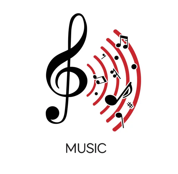 Musical symbol, vector logo music - Stock Image - Everypixel