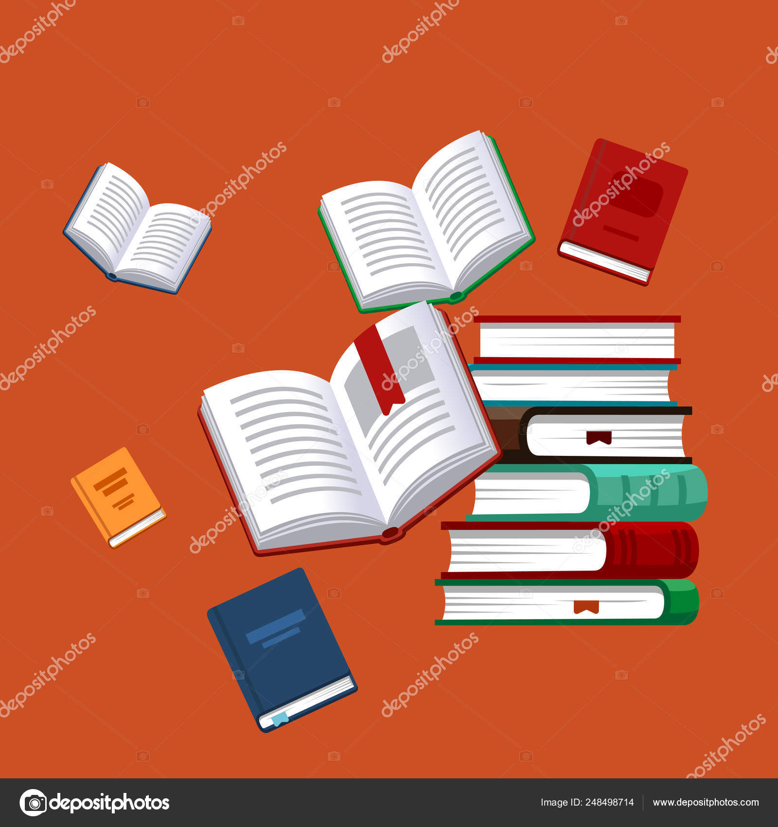 Stack Of Science Textbooks