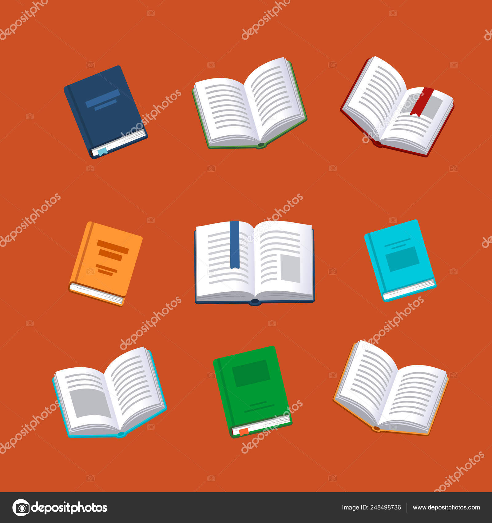 Books Background Science Textbook Research Poster Vector Illustration ...