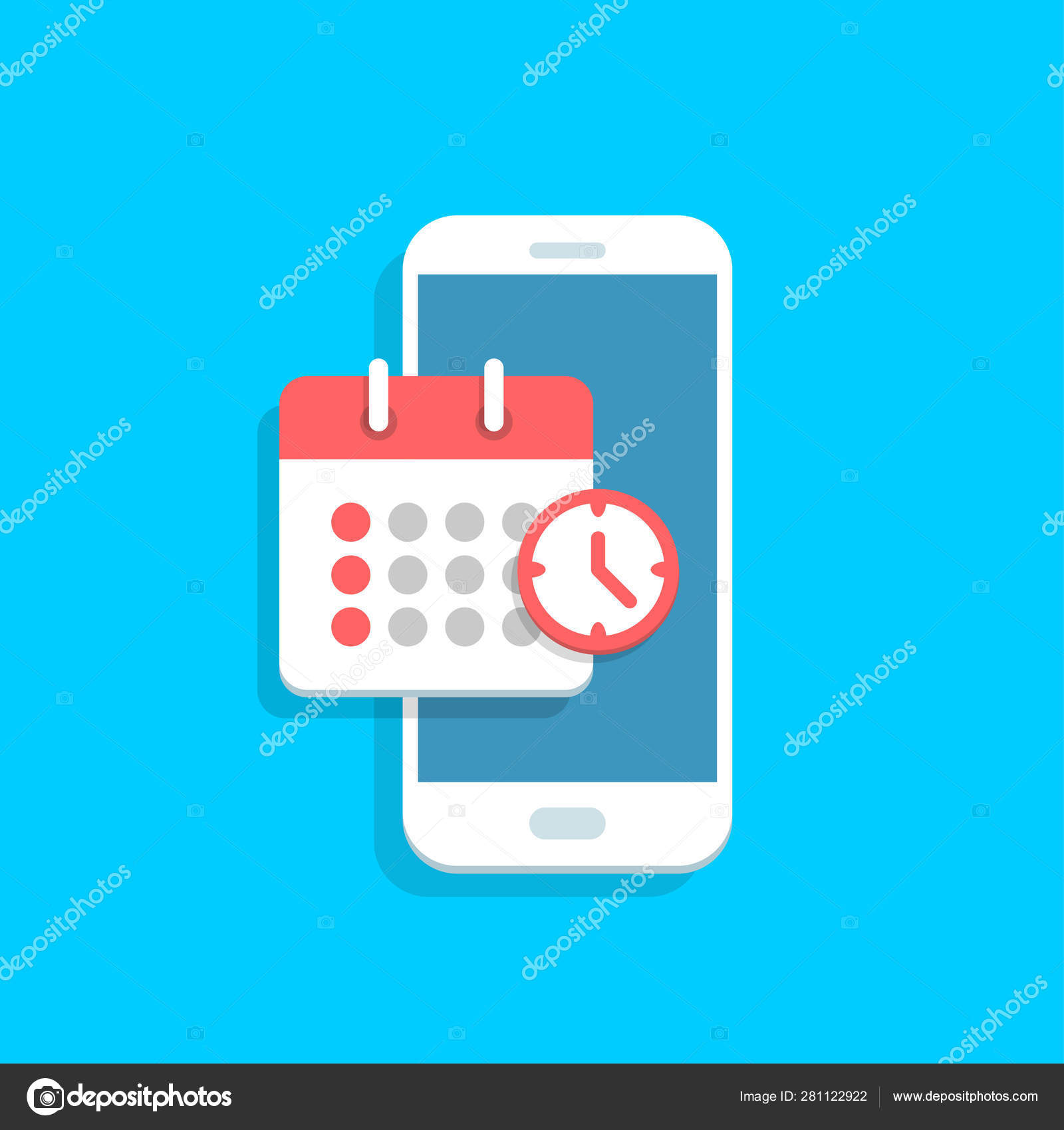 Planning App Smartphone Screen Calendar Schedule Appointment Concept ...