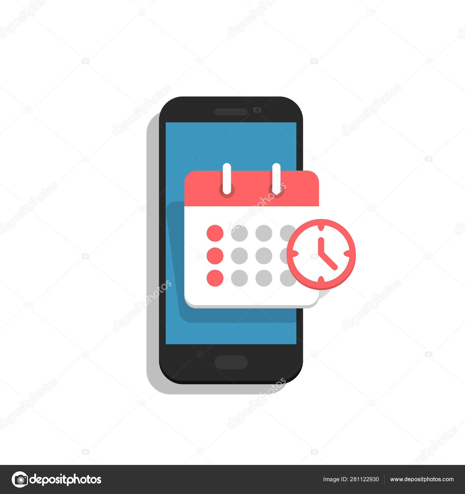 Planning App Smartphone Screen Calendar Schedule Appointment Concept ...