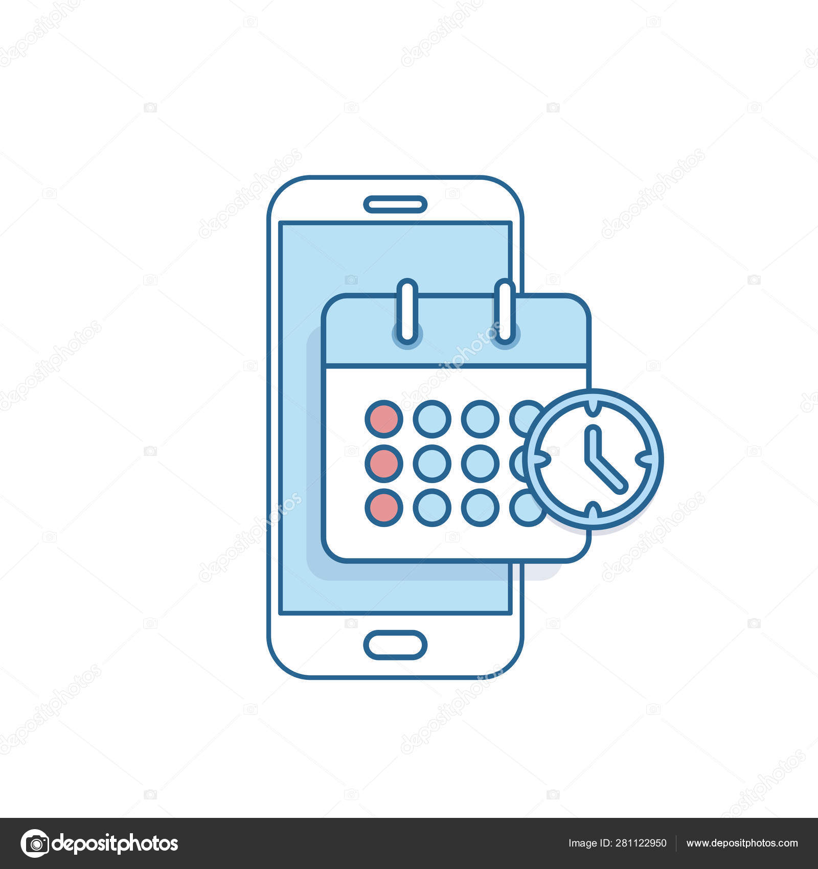 Planning App Smartphone Screen Calendar Schedule Appointment Concept ...