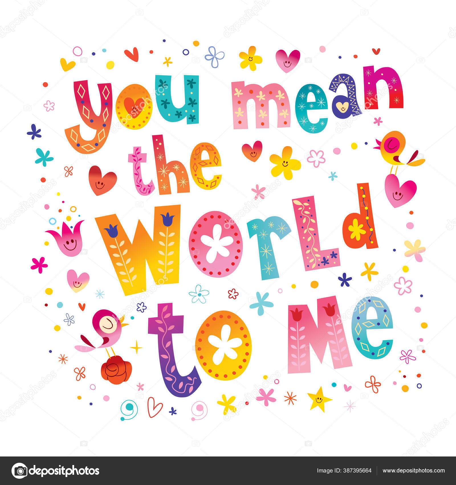 You Mean World Stock Vector by ©Aliasching 387395664