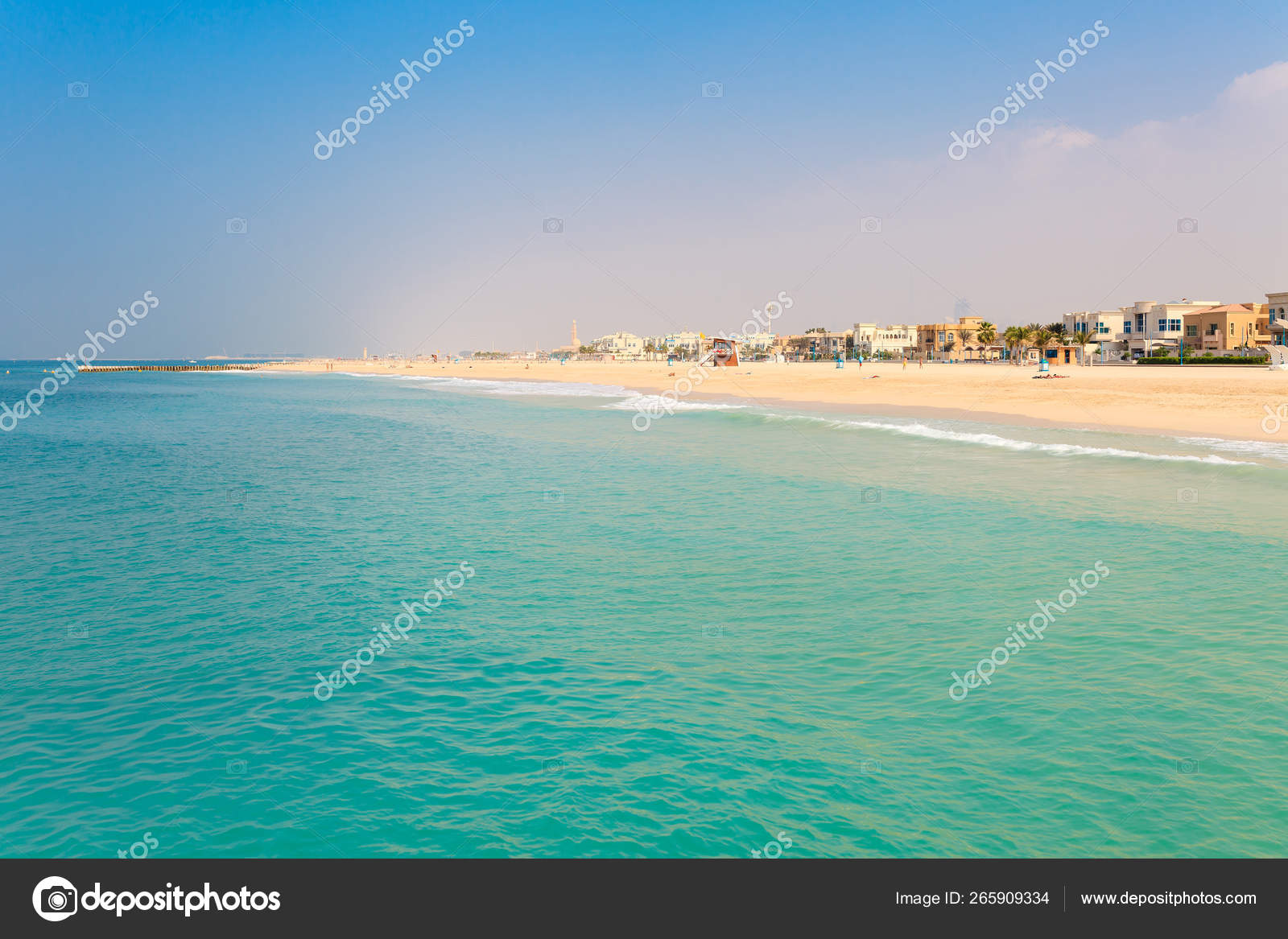 Panoramic View Nice Jumeirah Beach Dubai Uae United Arab Emirates ...