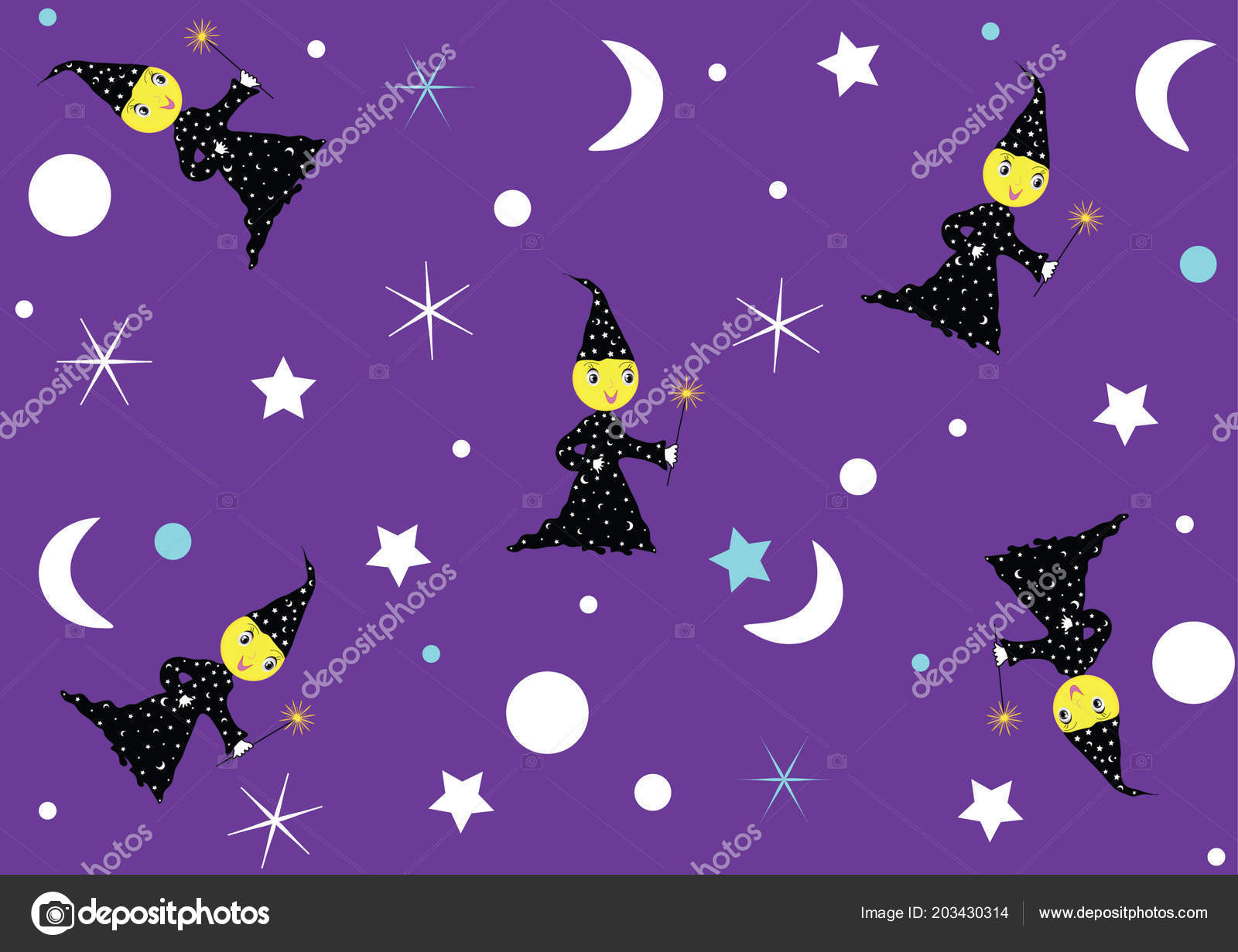 Image Wrapping Paper Fabric Small Children Good Night Night Elf Stock ...