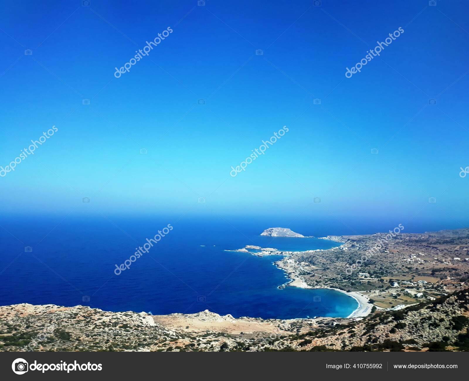 Beautiful Beaches Lefkos Karpathos Island Greece Stock Photo by ...