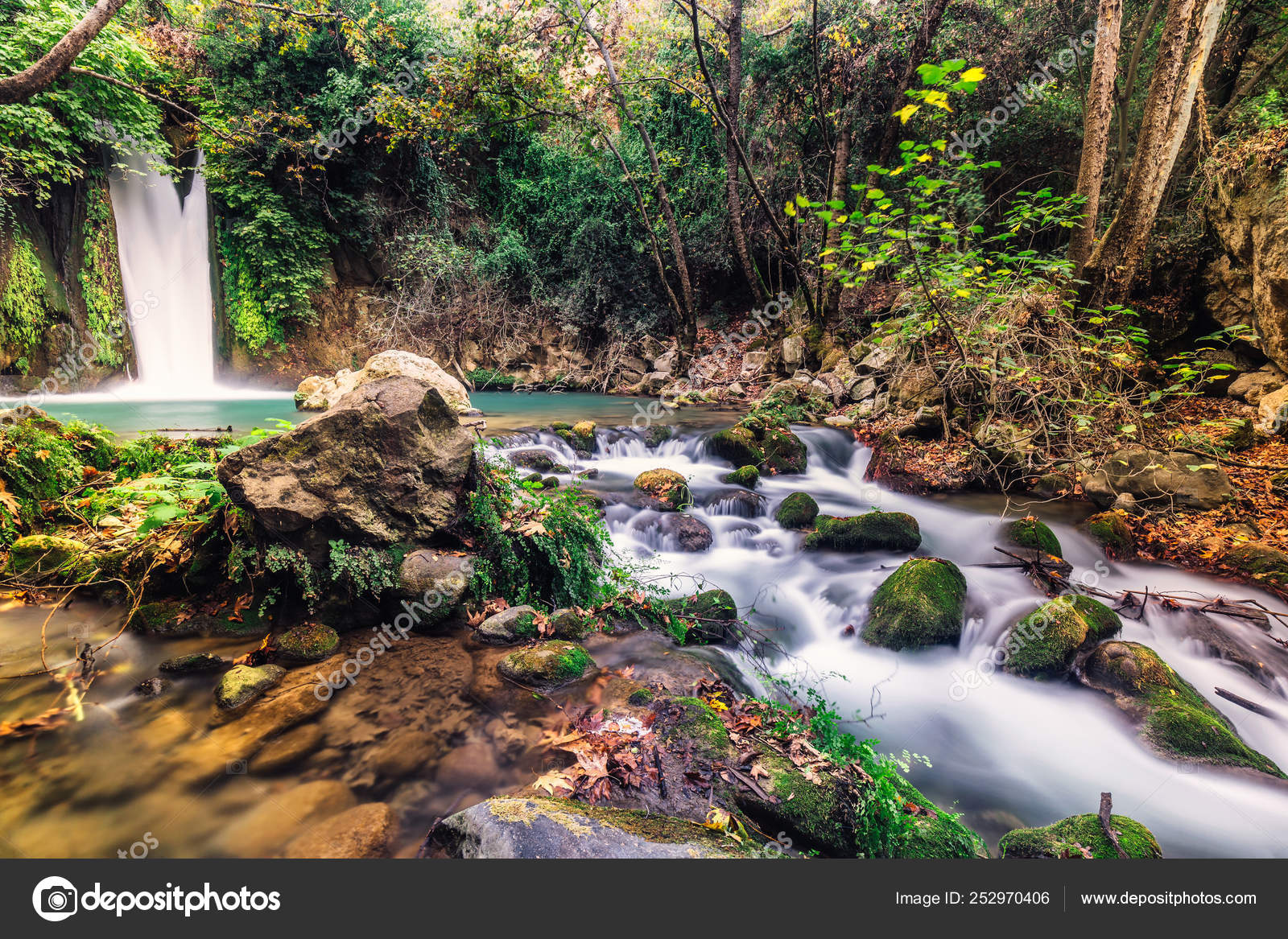 Waterfall Banias landscape Stock Photo by ©RuslanKal 252970406