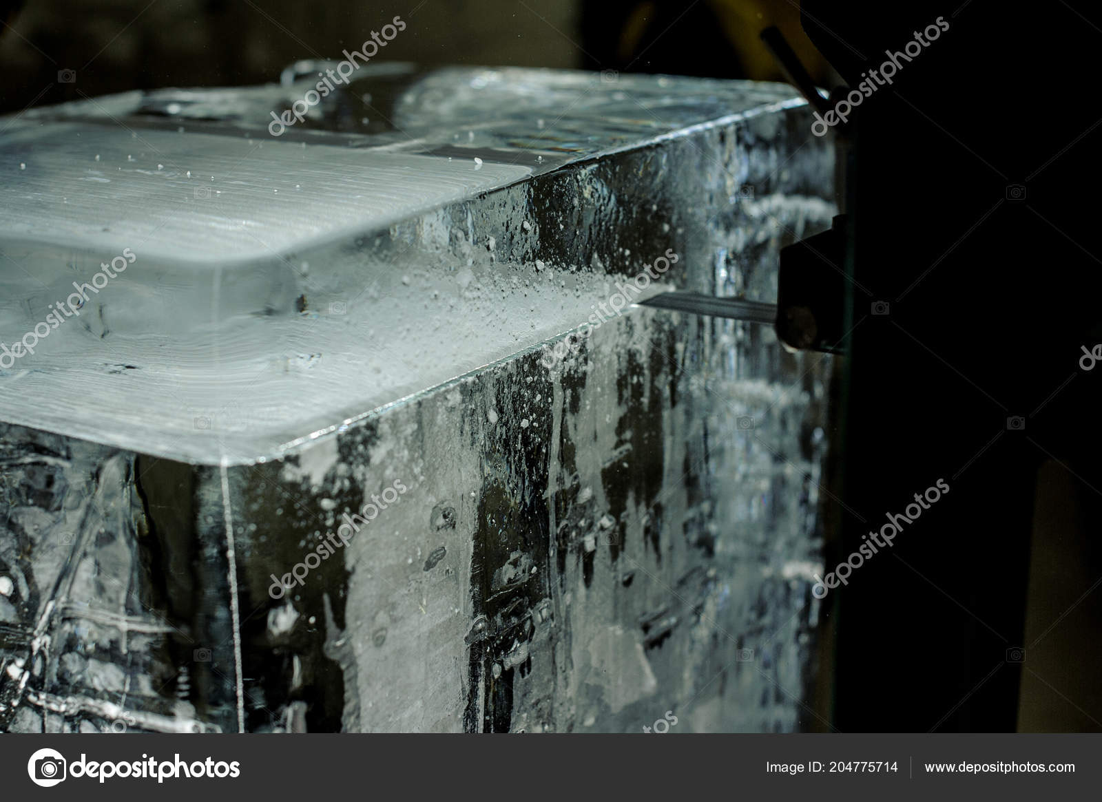 Special Tool Cutting Big Clear Ice Cube Ice Production Plant Stock ...