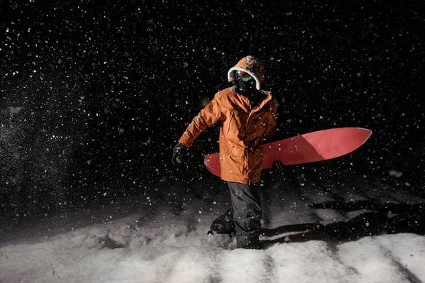 Night Snowboarding Photography