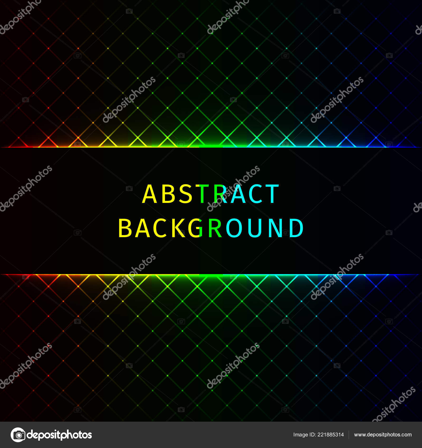 Gradient Lights Abstract Geometric Shape Dark Background Stock Vector ...