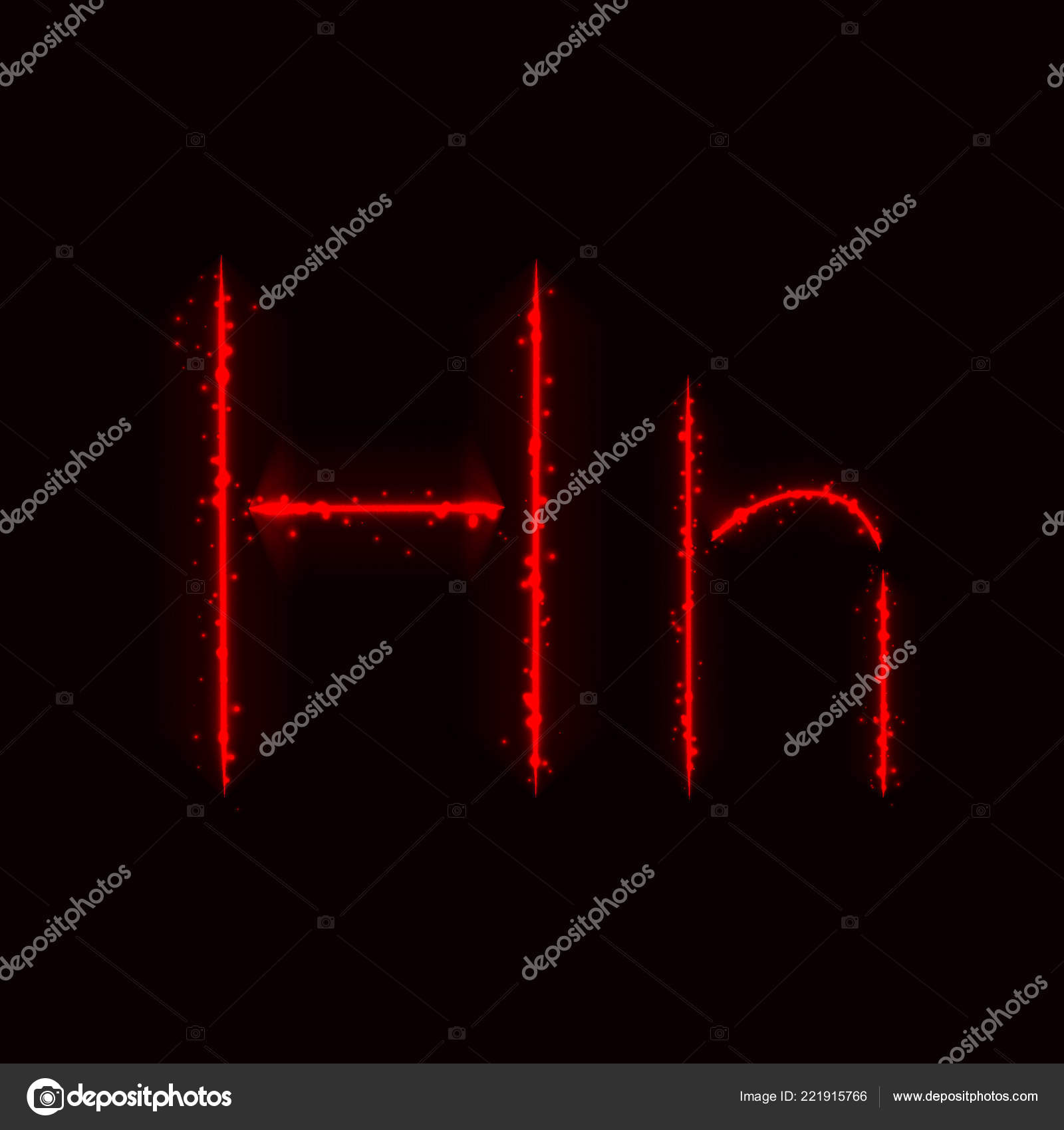 Red Alphabet Letters Lights Dark Background Stock Vector by ©InVentoriS ...