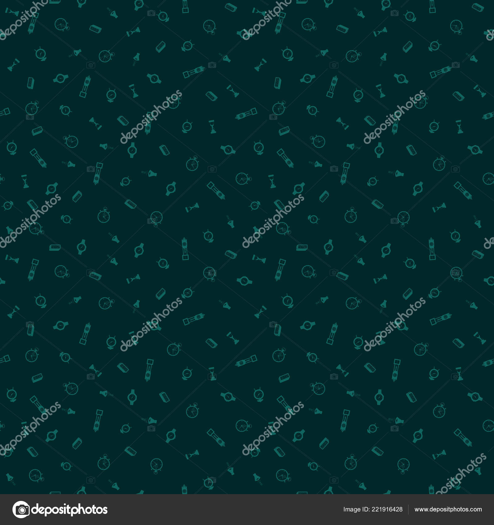 Vector Illustration Time Seamless Pattern — Stock Vector © InVentoriS ...