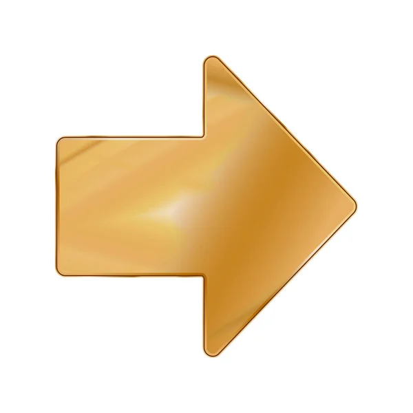 Arrow pointing right in gold — Stock Photo © zentilia #8293055