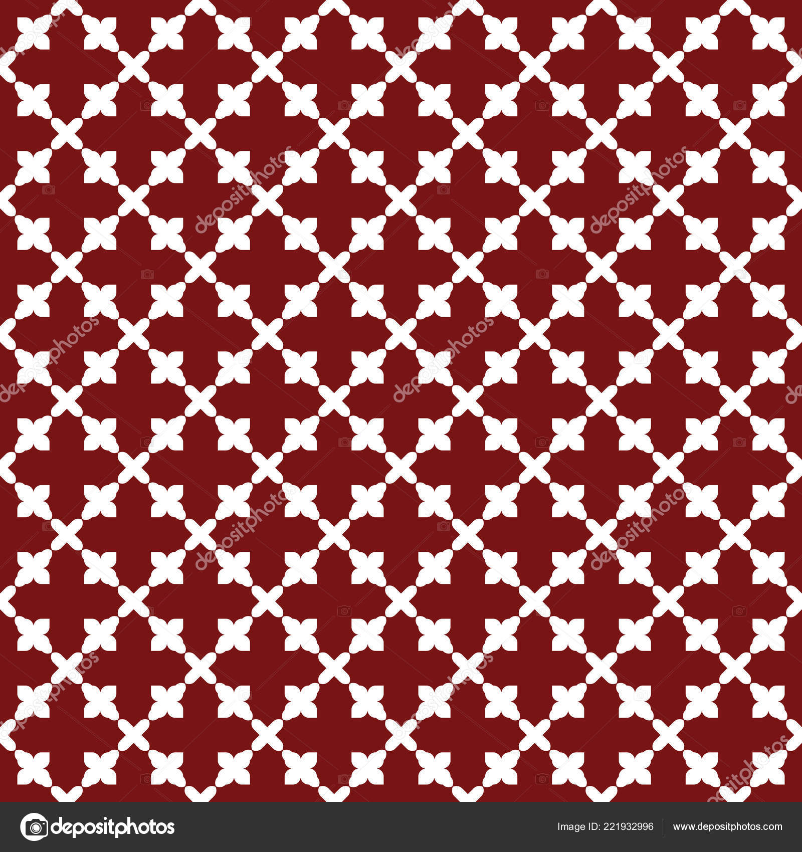 Vector Red Seamless Pattern White Background Modern Stylish Texture ...
