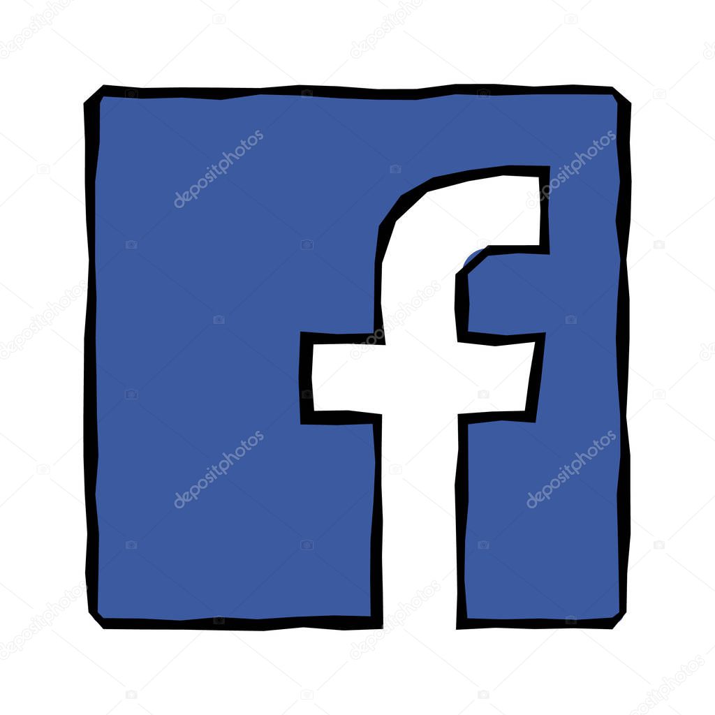 Letra Icono Icono Redes Sociales Icono Facebook Logo Facebook Vector ...