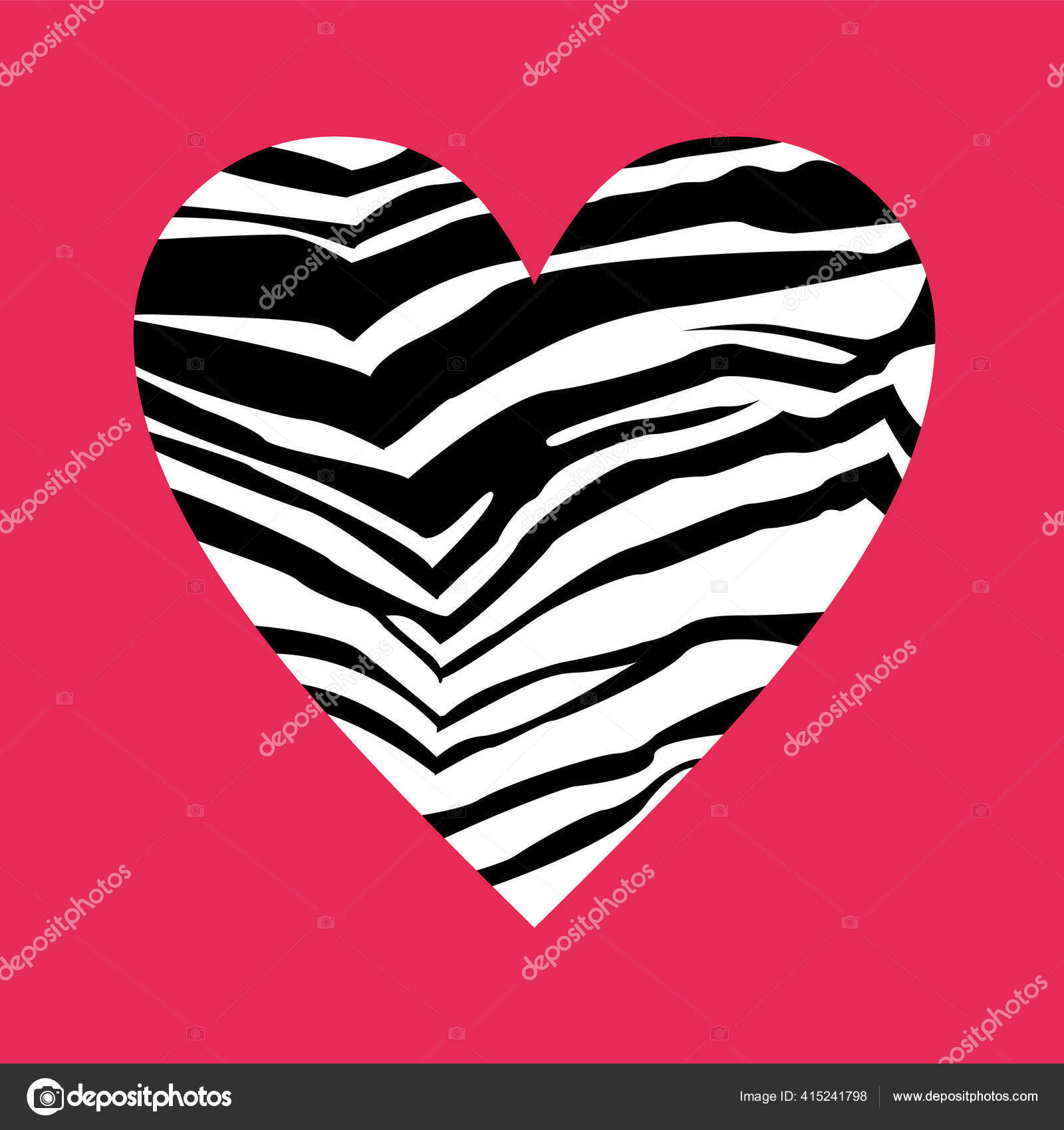Pink Black And White Zebra Print