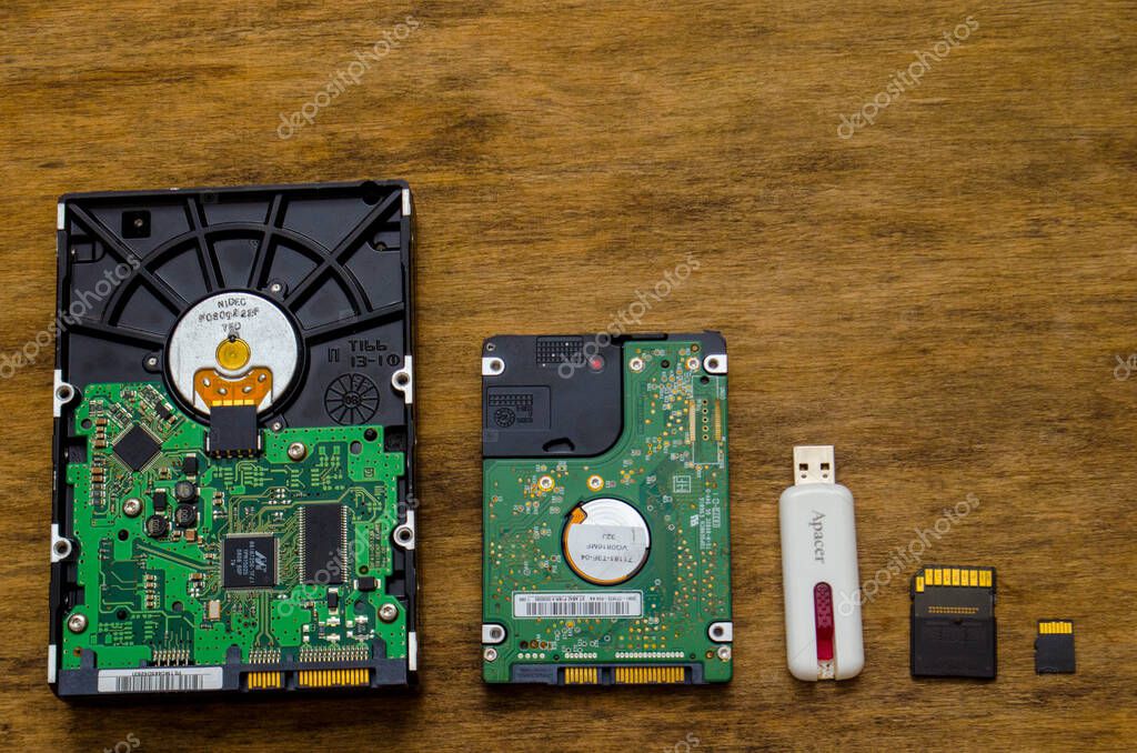 vista de micro SD y SD estándar, tarjetas de memoria USB, disco duro, sata 2023