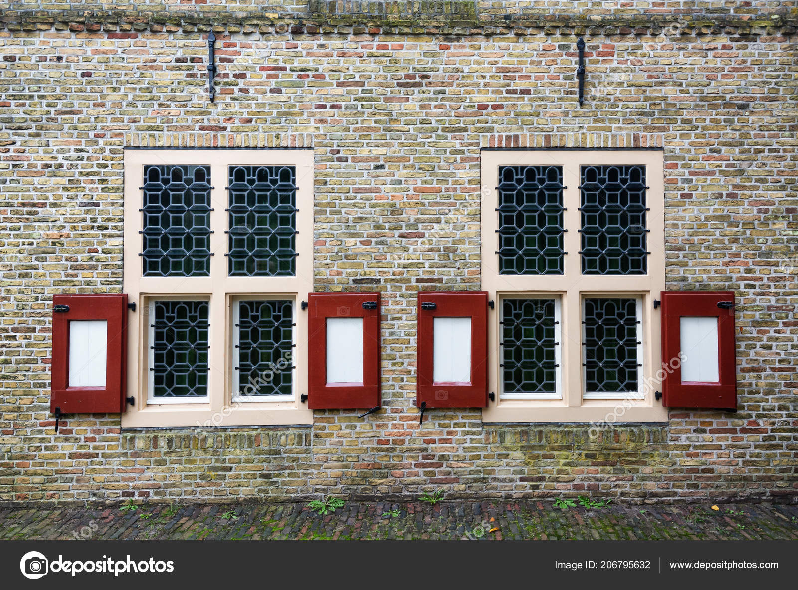 Windows Stained Glass Side Wall House Bourtange Dutch Fortified Village ...