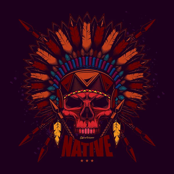 Calavera apache Imágenes Vectoriales, Gráfico Vectorial de Calavera ...