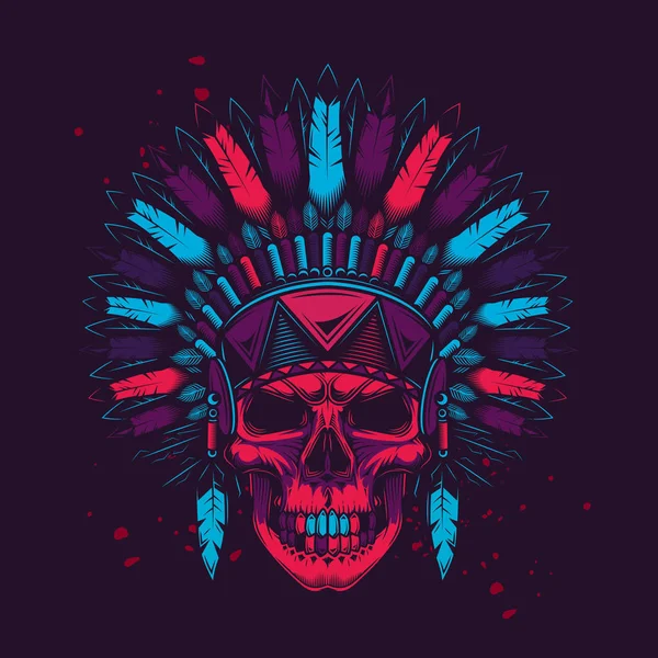 Calavera apache Imágenes Vectoriales, Gráfico Vectorial de Calavera ...
