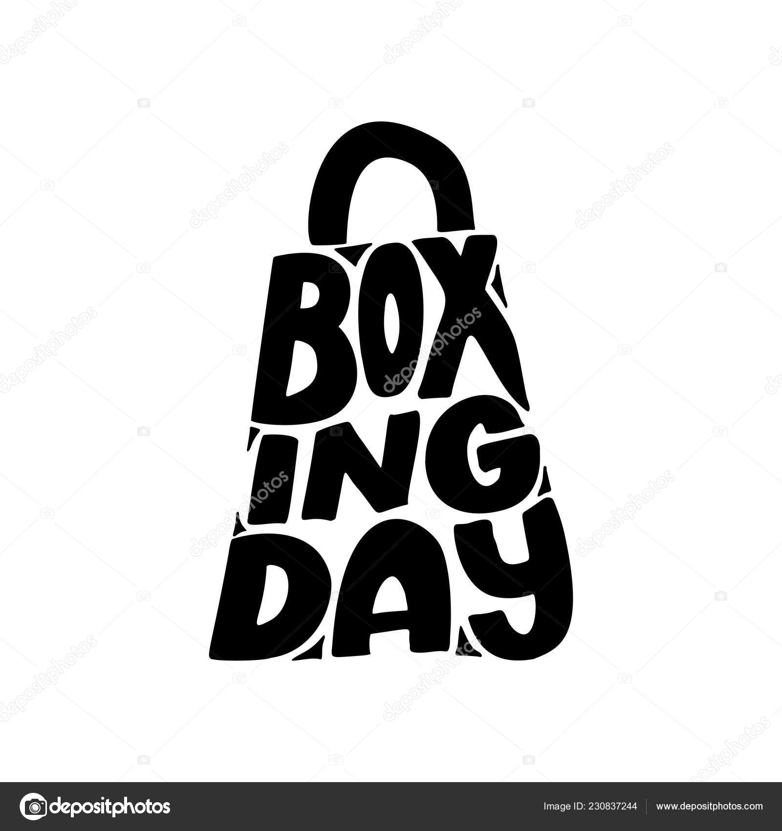 Hand drawn lettering for Boxing day. Modern brush calligraphy. Vector ...