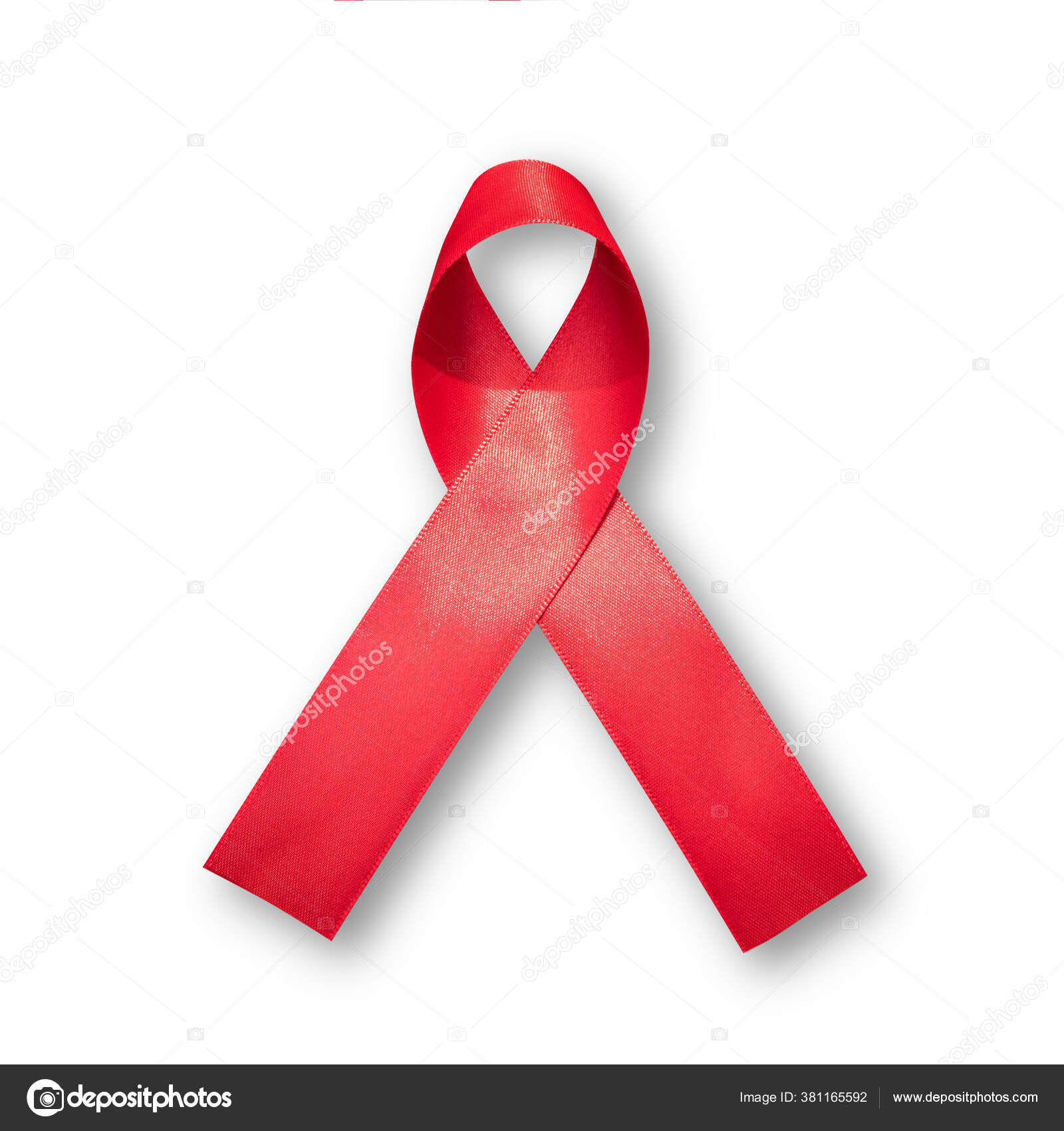 Aids Red Ribbon World Aids Day National Hiv Aids Aging — Stock Photo ...