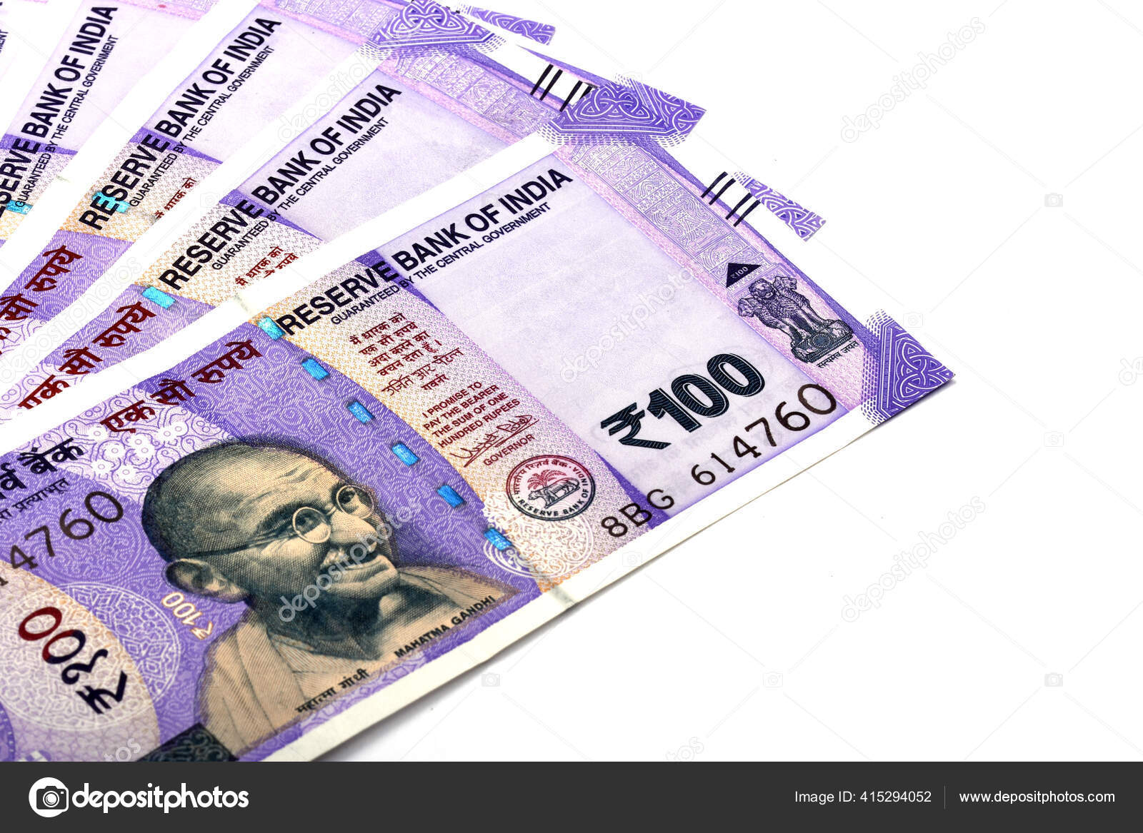 Nueva Moneda India 100 Rupias Sobre Fondo Blanco Aislado Moneda ...