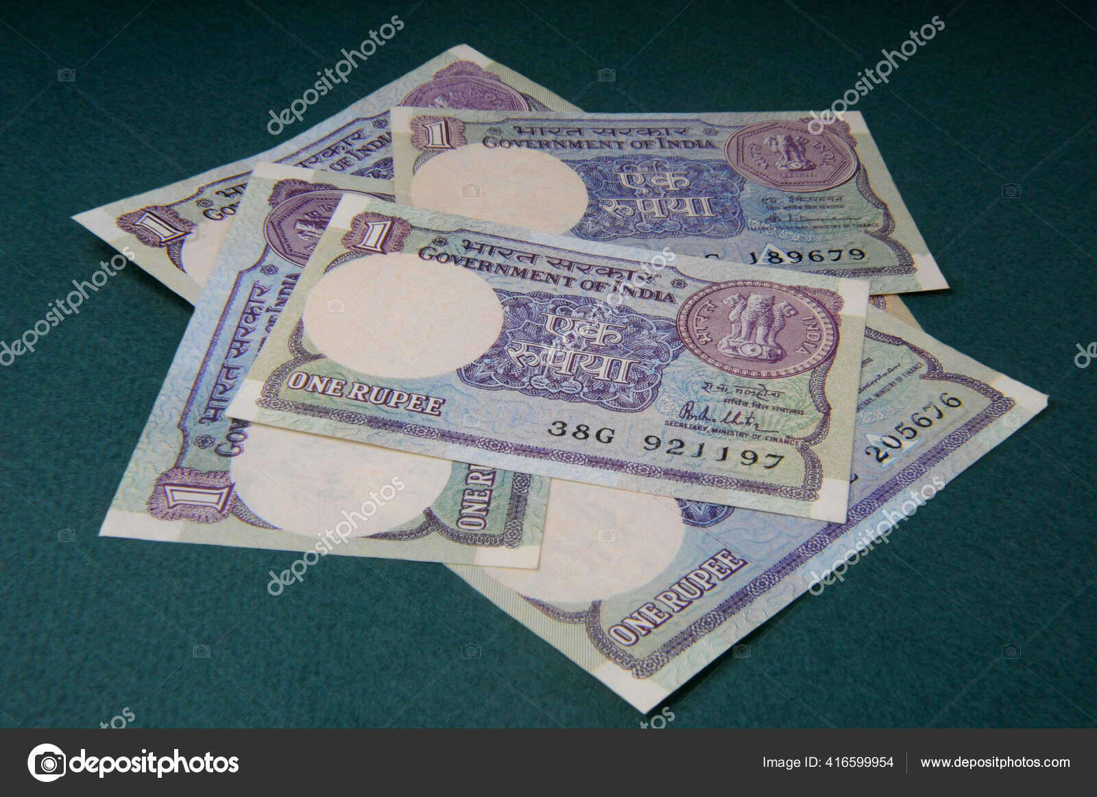 One Rupee Note Indian Currency Rupee Indian Currency Money Concept ...