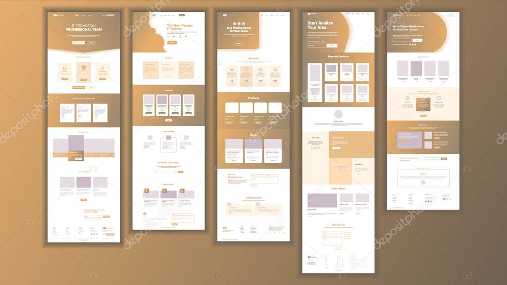 P gina web Vector. Agencia de Negocios. P gina Web. Plantilla de dise o de aterrizaje. Conexi n ...