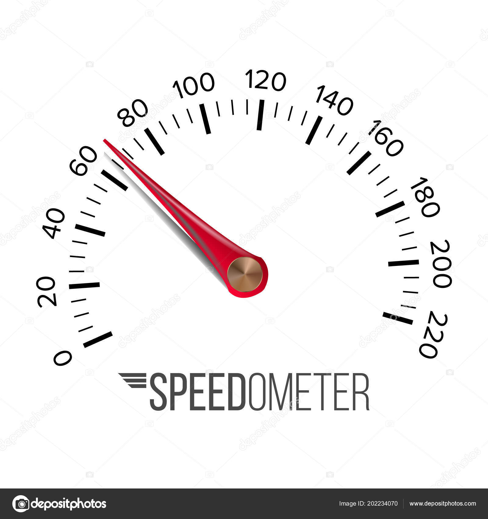 Speedometer Vector. Car Abstract Console Gauge Tachometer. Illustration ...