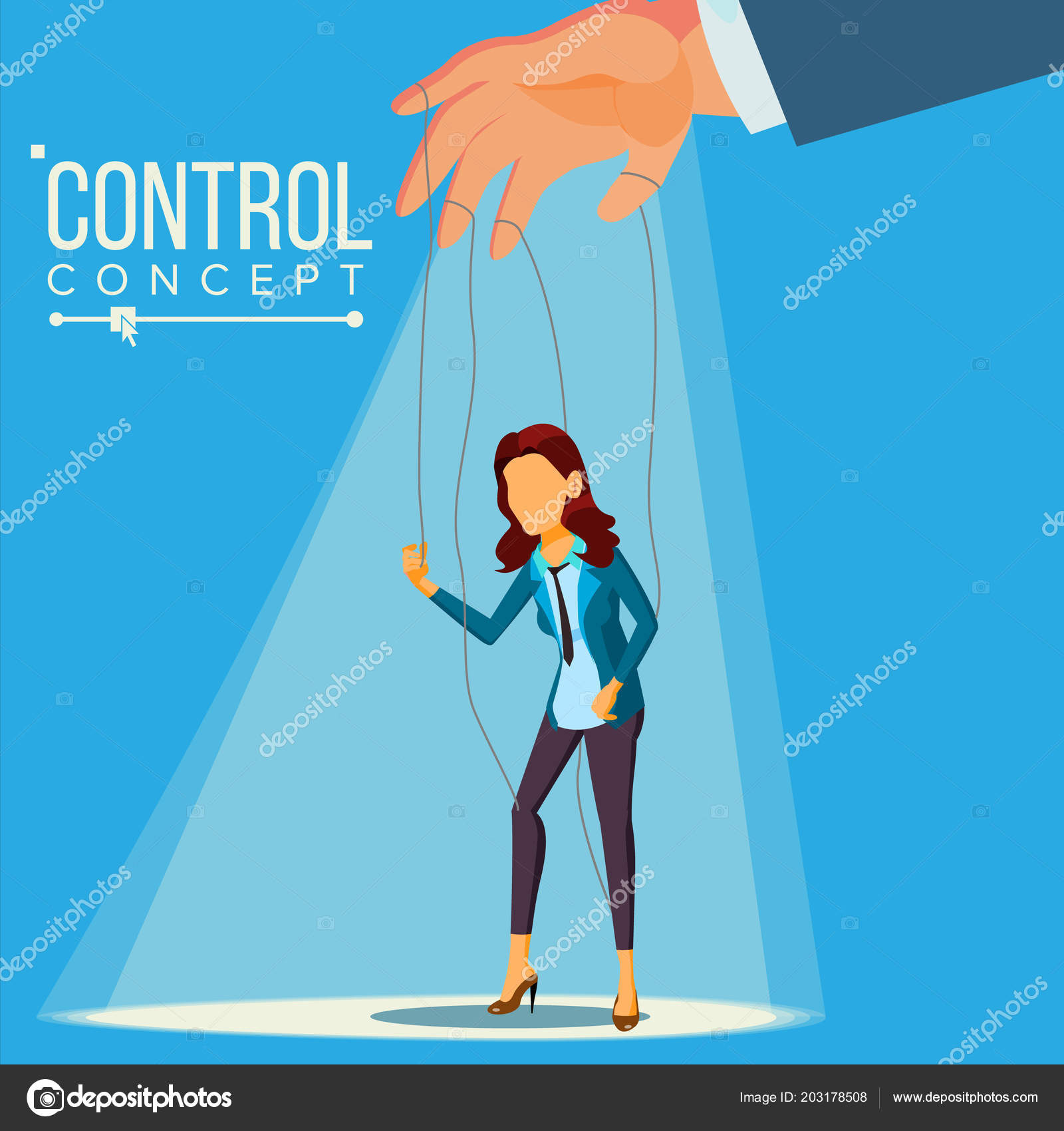 Controlling Person Cartoon
