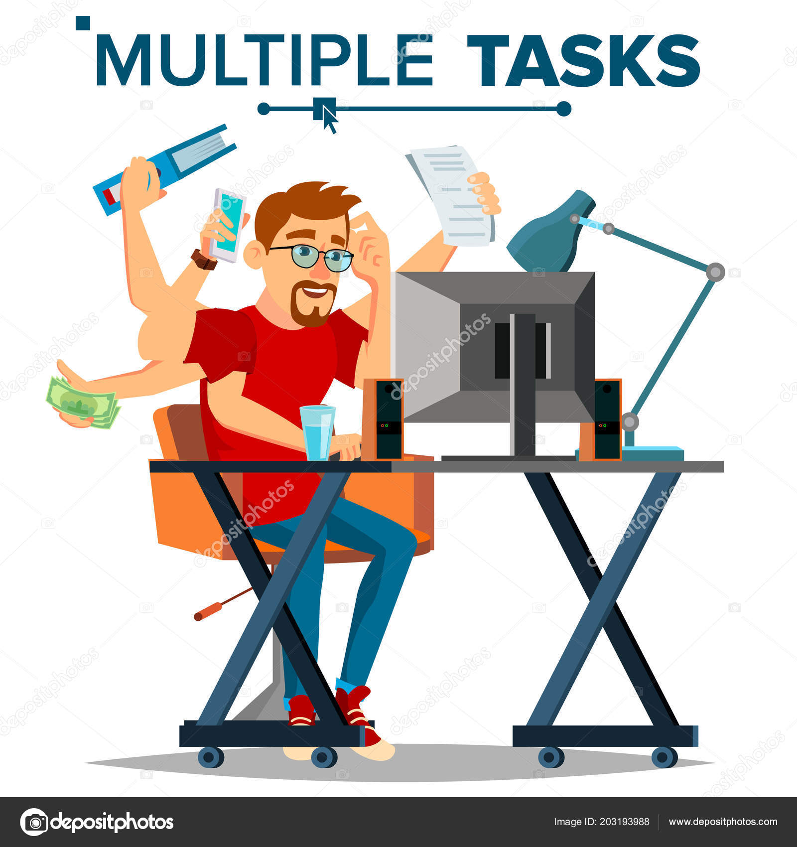 People Doing Tasks Clipart