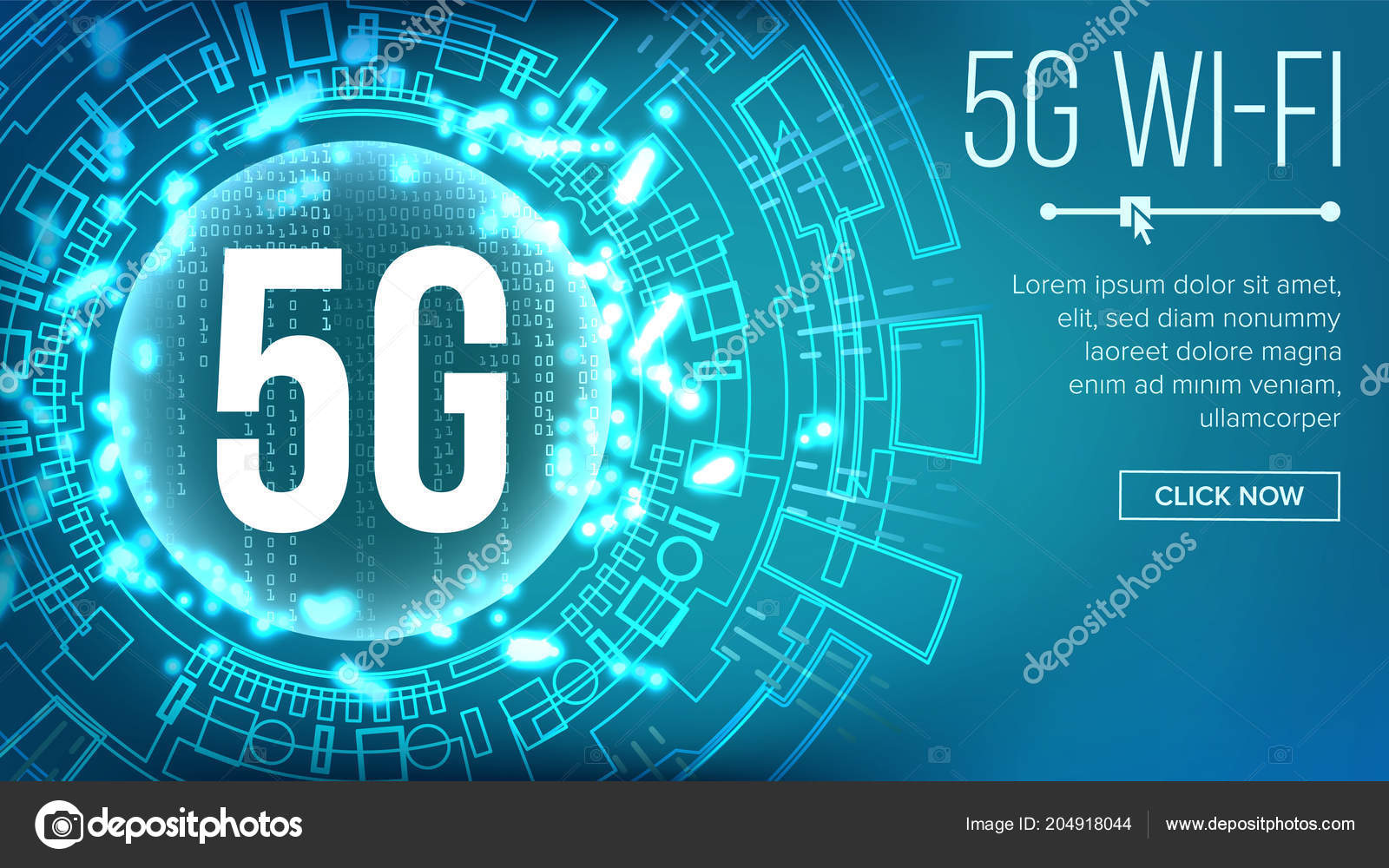 5G Wi-Fi Standard Background Vector. Telecommunication. Wireless ...