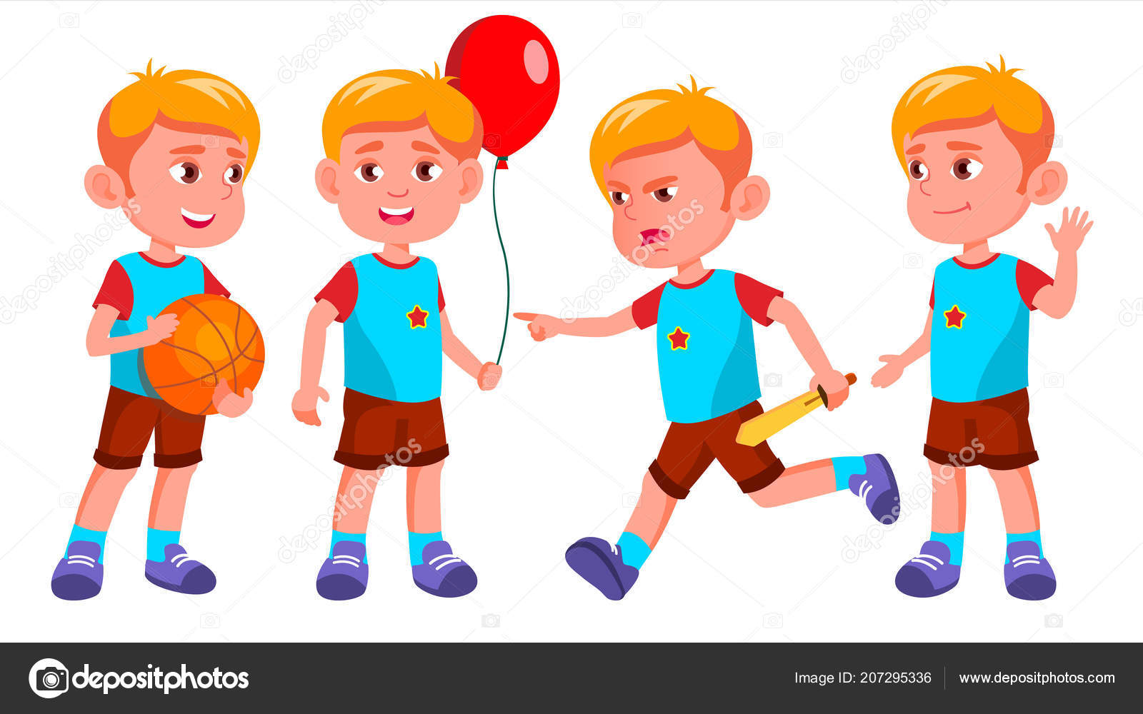 Çocuk Anaokulu çocuk Set vektör teşkil etmektedir. Küçük çocuklar ...