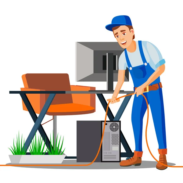 Gráfico vectorial Tecnico telecomunicaciones Imagen vectorial Tecnico ...