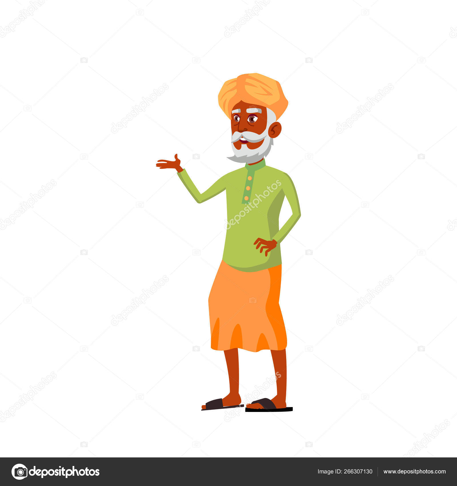 Indiai öregember vektor. Idős emberek. Vezető személy. Izolált rajzfilm ...