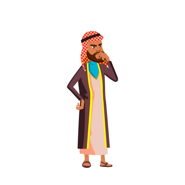 Arab, Muslim Old Man Poses Set Vector. Elderly People. Senior Person ...