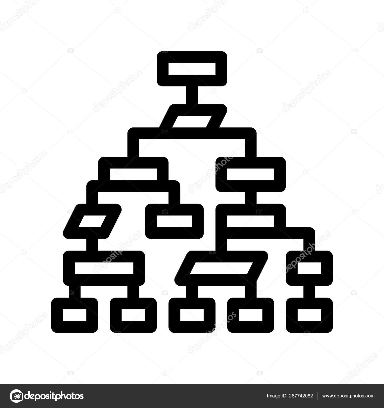 Structure Computer System Vector Thin Line Icon Stock Vector Image by ...