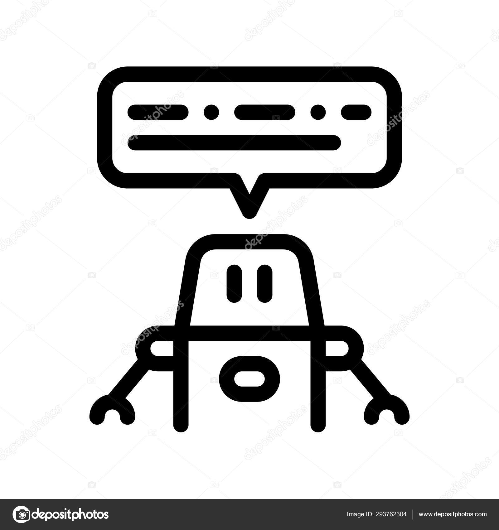 Artificial Intelligence Chat Bot Vector Sign Icon Stock Vector Image by ...