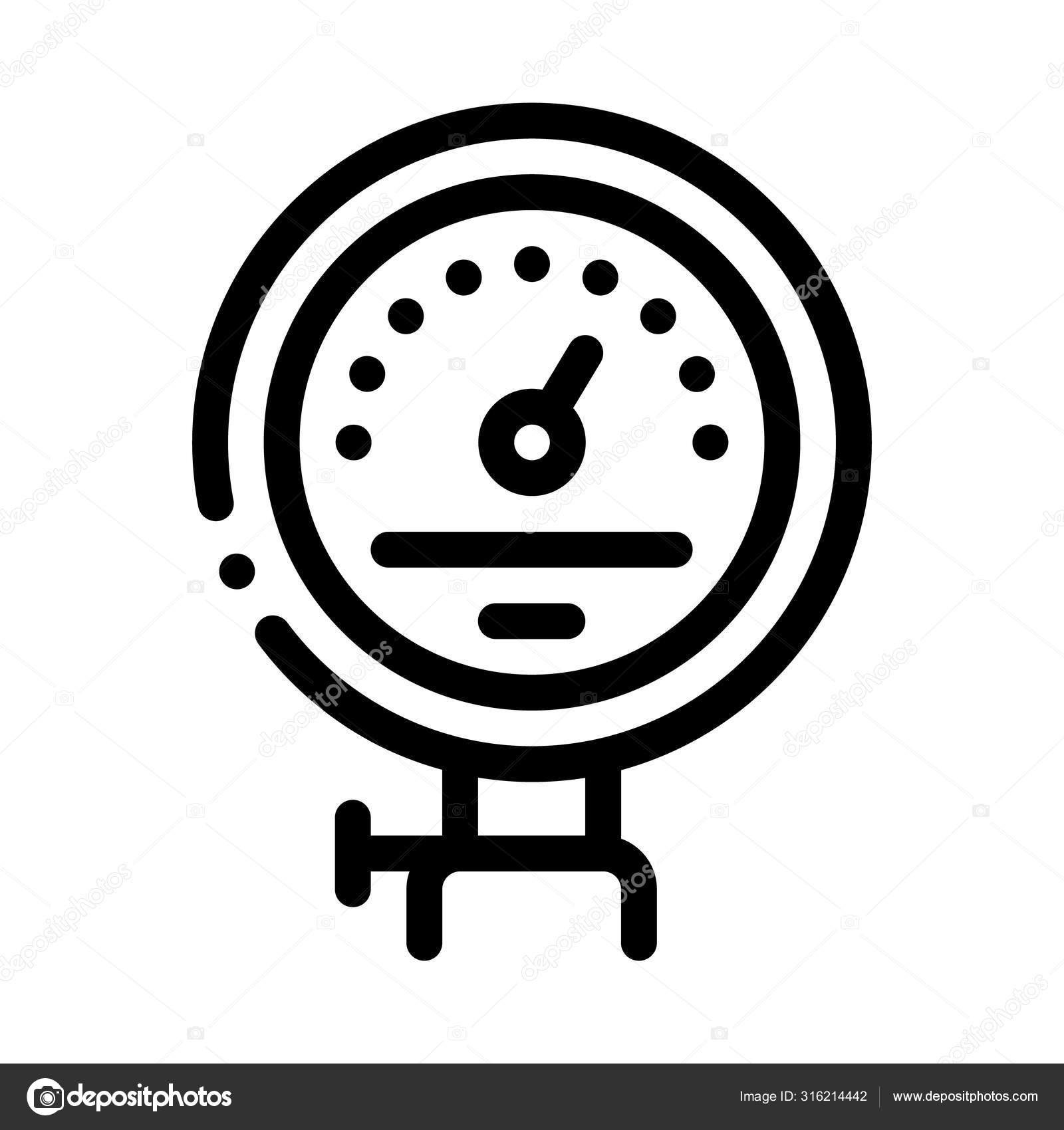 Power Counter Metallurgical Icon Vector Illustration Stock Vector Image ...
