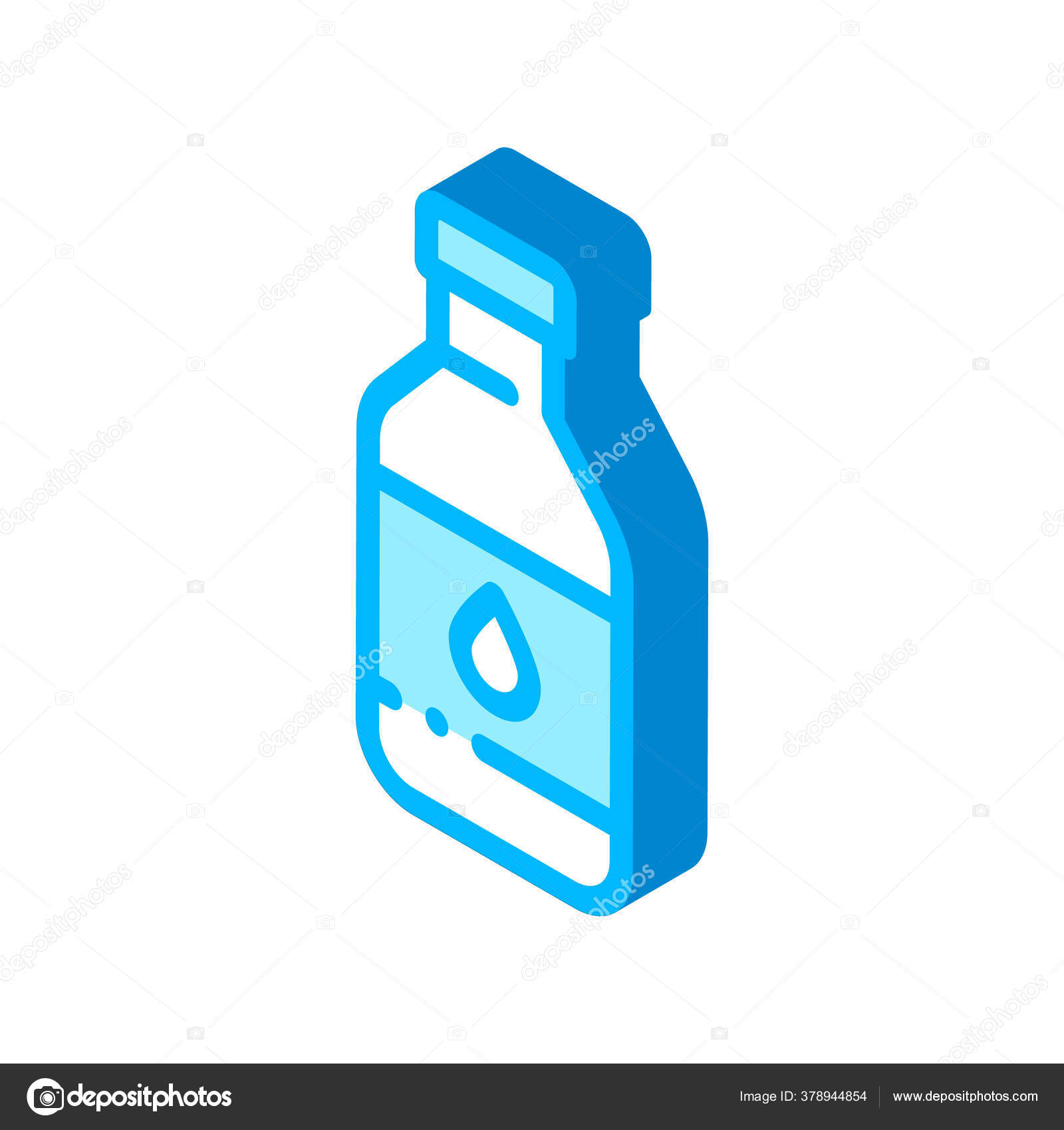 Healthy Water In Plastic Bottle isometric icon vector illustration ...