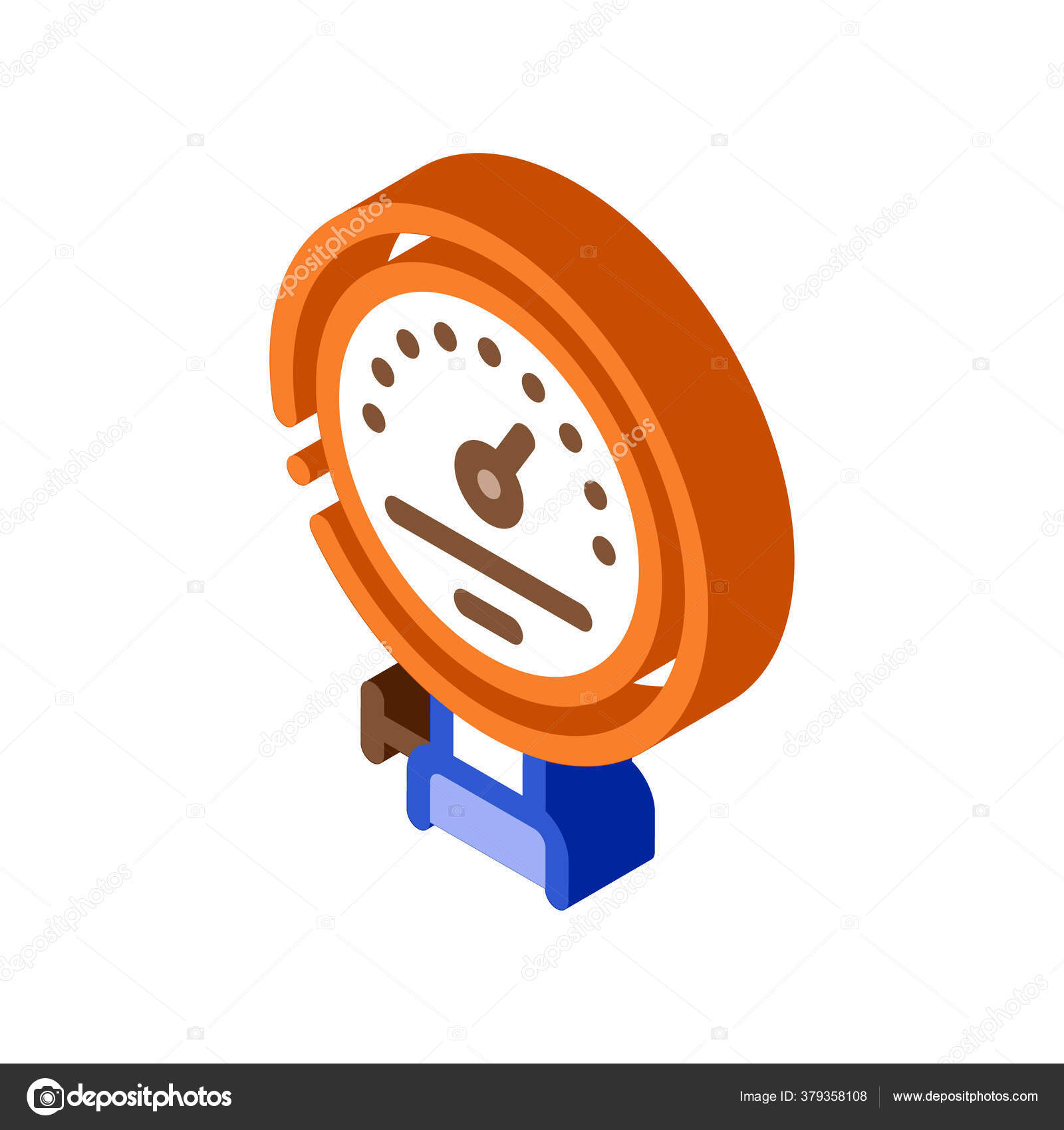 Power Counter Metallurgical Icon Vector Isometric Sign Color Isolated ...