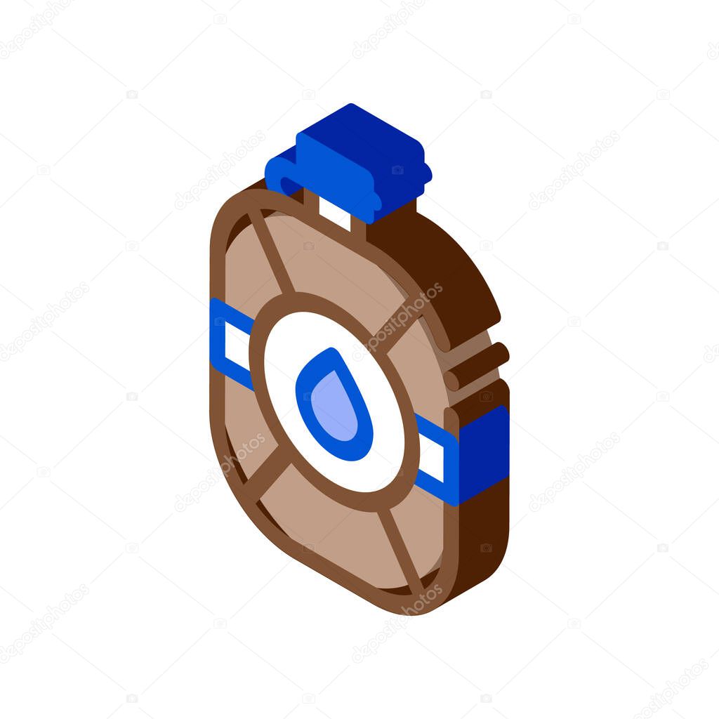Vector de icono del frasco de agua. Signo isom trico del matraz de agua. ilustraci n de s mbolo ...
